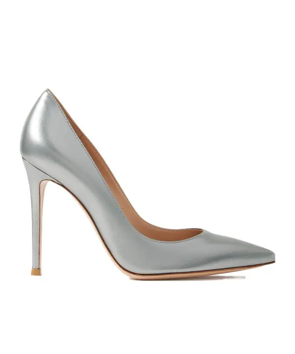GIANVITO ROSSI Metallic Leather Pumps