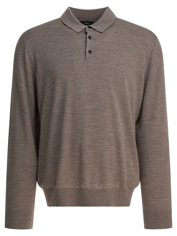 Vince Buttoned Polo Shirt - Gray