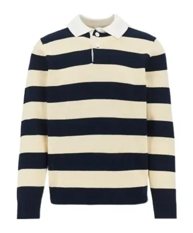 Aspesi Striped Polo Shirt - Black