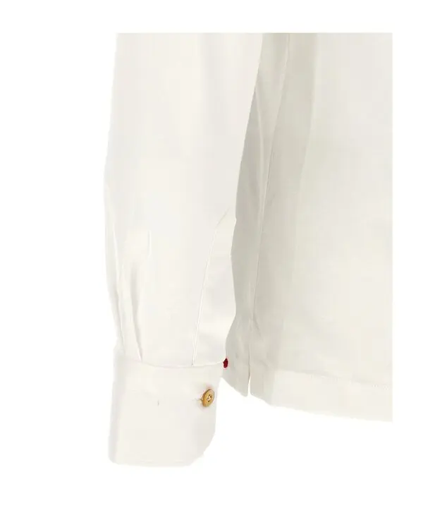 Kiton Positano Long Sleeve Polo Shirt - White