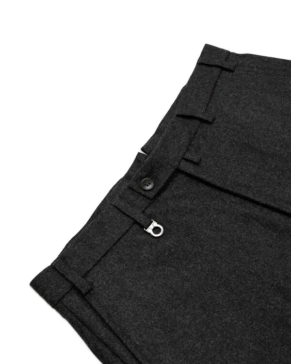 FERRAGAMO Straight Leg Casual Pants - Black