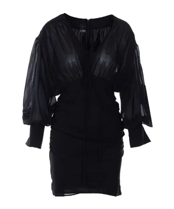 Pinko Apricena Ruched Mini Dress - Black