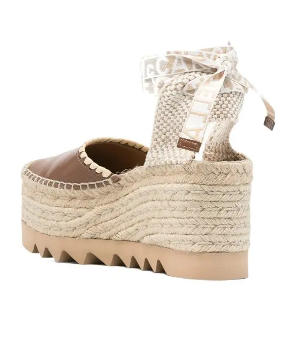 Stella McCartney Gaia Platform Espadrilles - Brown