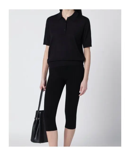 Loulou De Saison Migo Fluid Cashmere Polo - Black