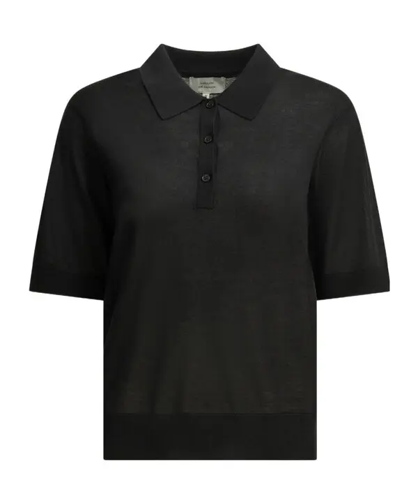 Loulou De Saison Migo Fluid Cashmere Polo - Black