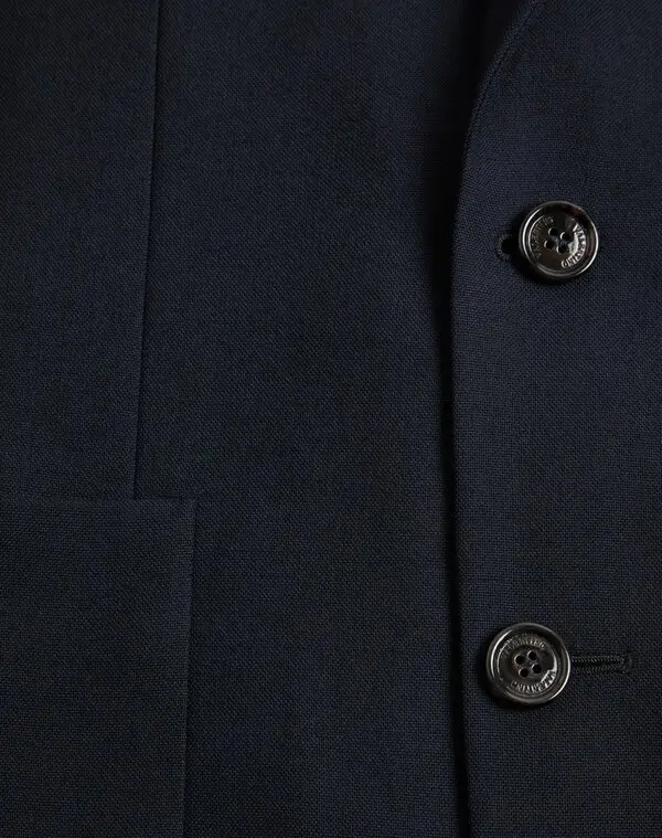 Valentino Garavani Single-breasted Natté Wool Jacket