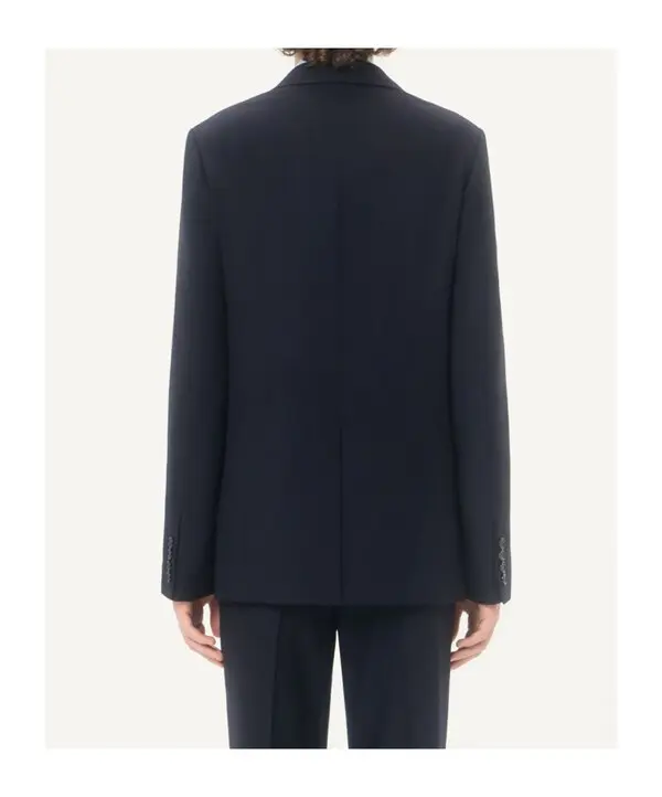 Valentino Garavani Single-breasted Natté Wool Jacket
