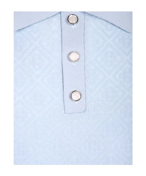 Casablanca Monogram Knit Polo Shirt