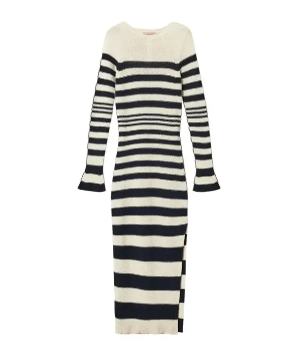 TWINSET Striped Knit Maxi Dress