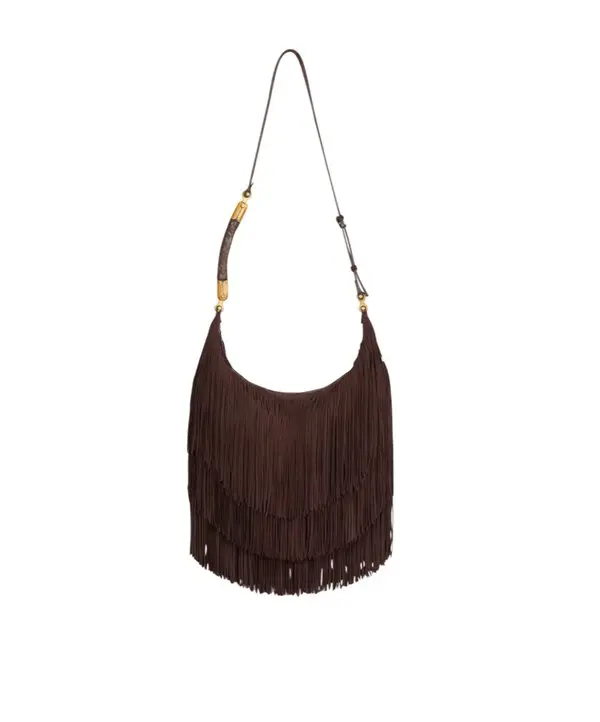 Balmain Bène Large Hobo Bag - Dark Brown