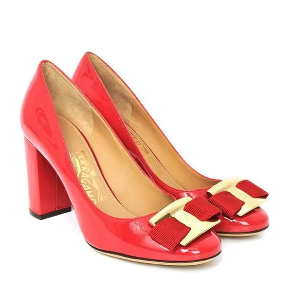 FERRAGAMO High Heel Pumps With Bow Detail