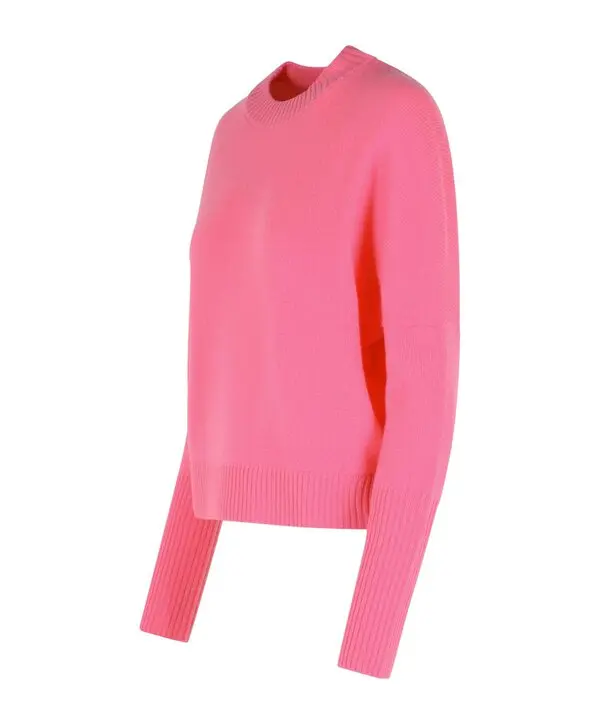 Closed Ribbed Crew Neck Sweater