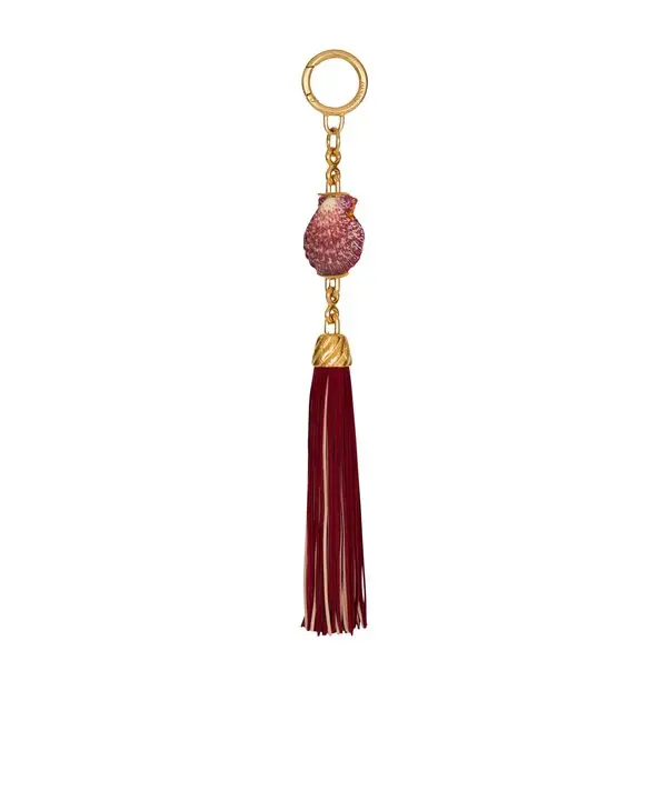 Balmain Shell Detailed Tassel Keychain - Golden