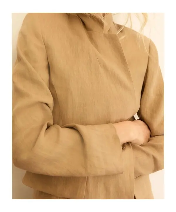 Marella Washed Linen Single-breasted Blazer