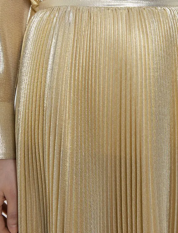 JOSEPH Pleated Midi Skirt - Gilded