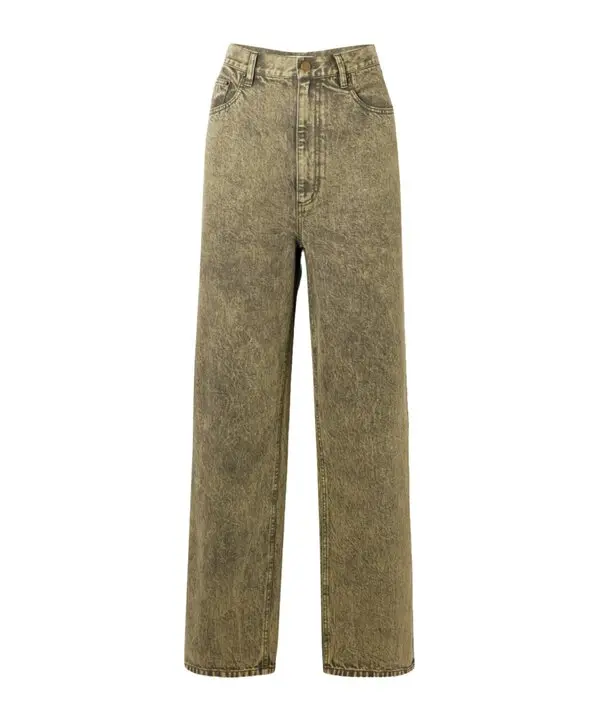 Tibi High-rise Wide-leg Jeans In Acid Wash Denim