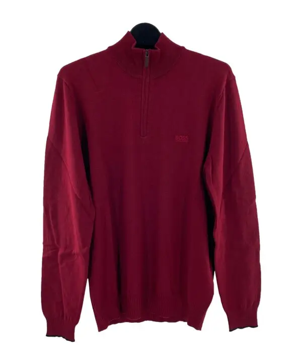 Hugo Boss Quarter Zip Logo Sweater