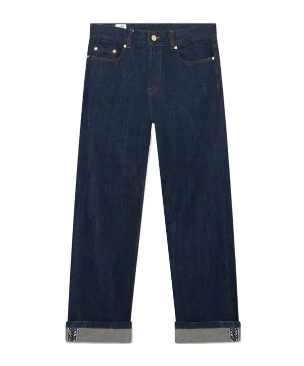 Casablanca Logo Embroidered Baggy Jeans