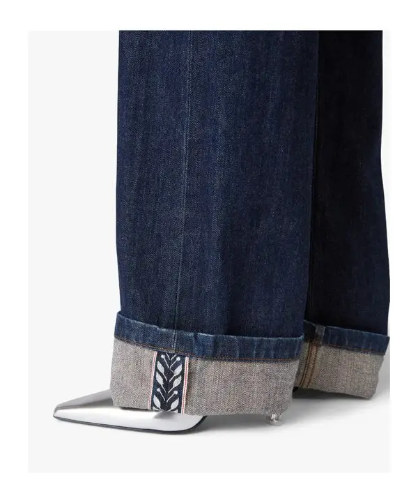 Casablanca Logo Embroidered Baggy Jeans