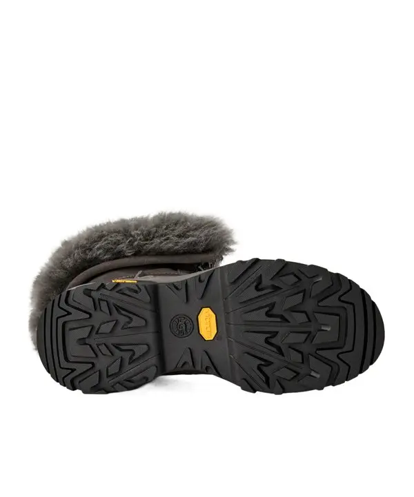 UGG Adirondack Lace-up Boots With Sheepskin Cuff - Charcoal