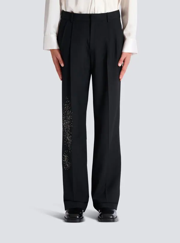 Balmain Embellished Wool Trousers