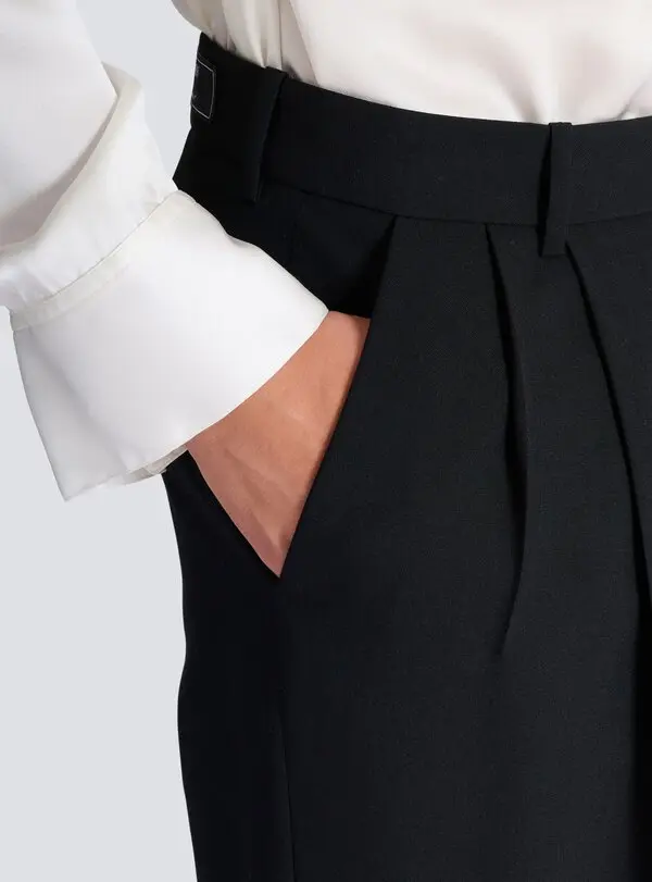 Balmain Embellished Wool Trousers