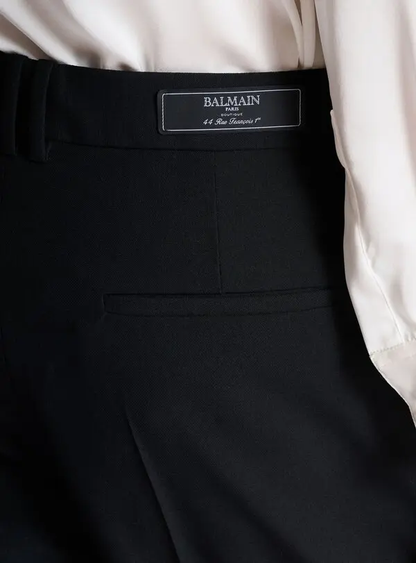 Balmain Embellished Wool Trousers