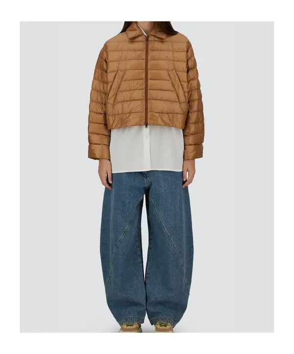 Herno Boxy Quilted Down Jacket - Camel