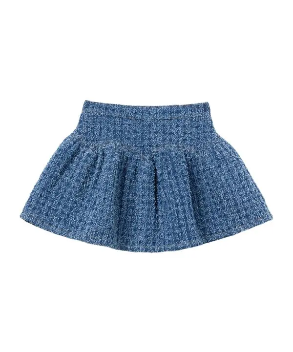 SELF-PORTRAIT Textured Zip-up Skirt