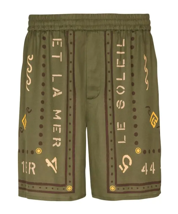 Balmain Graphic Print Shorts