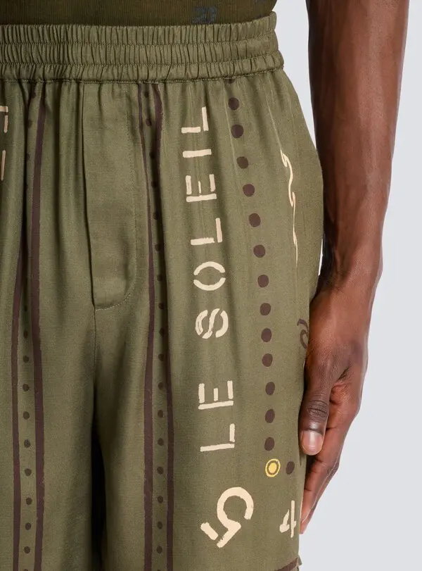 Balmain Graphic Print Shorts