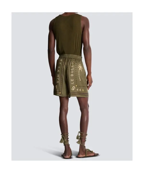 Balmain Graphic Print Shorts