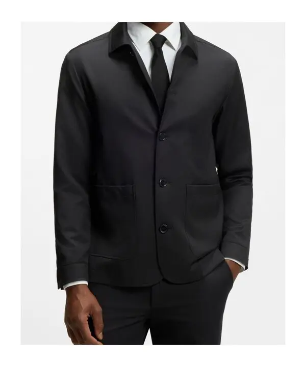 Hugo Boss Buttoned Patch-pocket Jacket