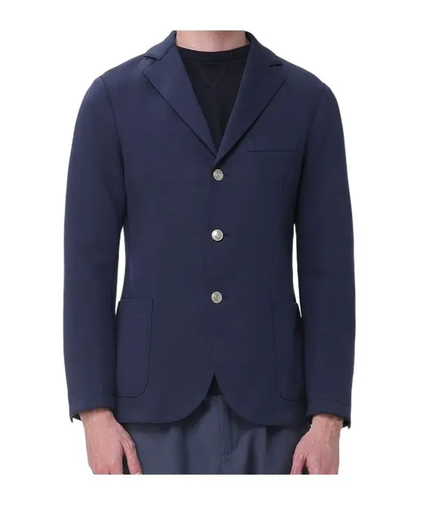 Eleventy Button Blazer - Blue