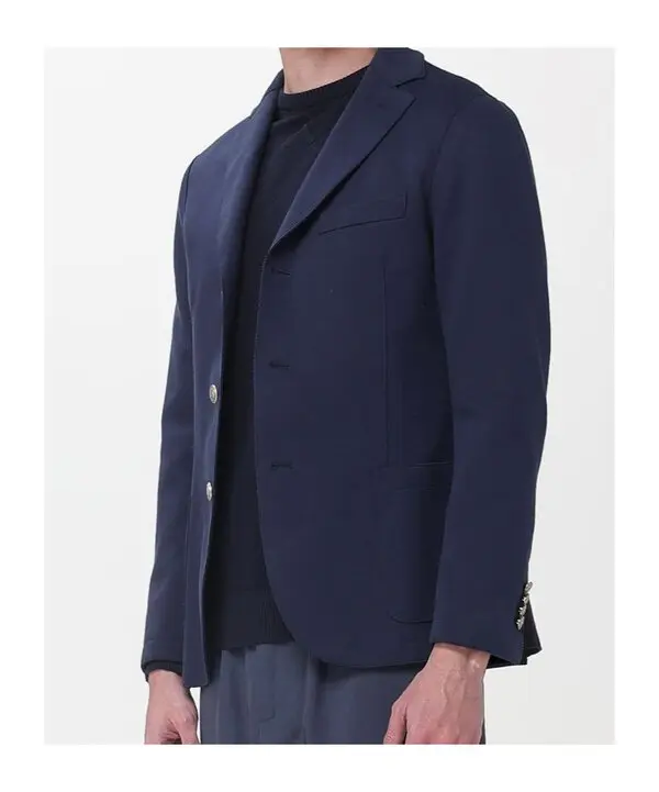 Eleventy Button Blazer - Blue