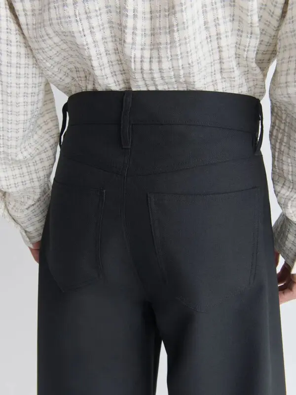 Séfr Curved Leg Trousers With Belt Loops