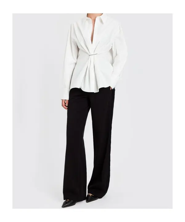 TWINSET Crêpe De Chine Trousers With Lace Details