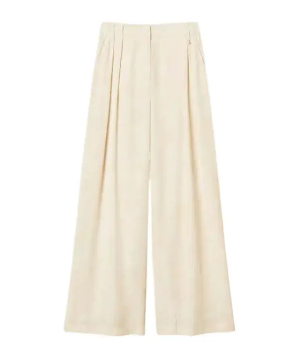 TWINSET Pleat-detail Palazzo Pants - Nude