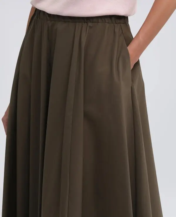 Aspesi Pleated Stretch Poplin Skirt