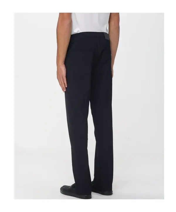Emporio Armani Logo-patch Tailored Trousers - Black