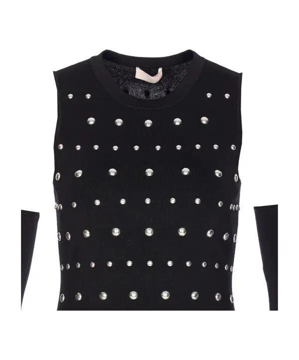 Liu Jo Crewneck Embellished Dress