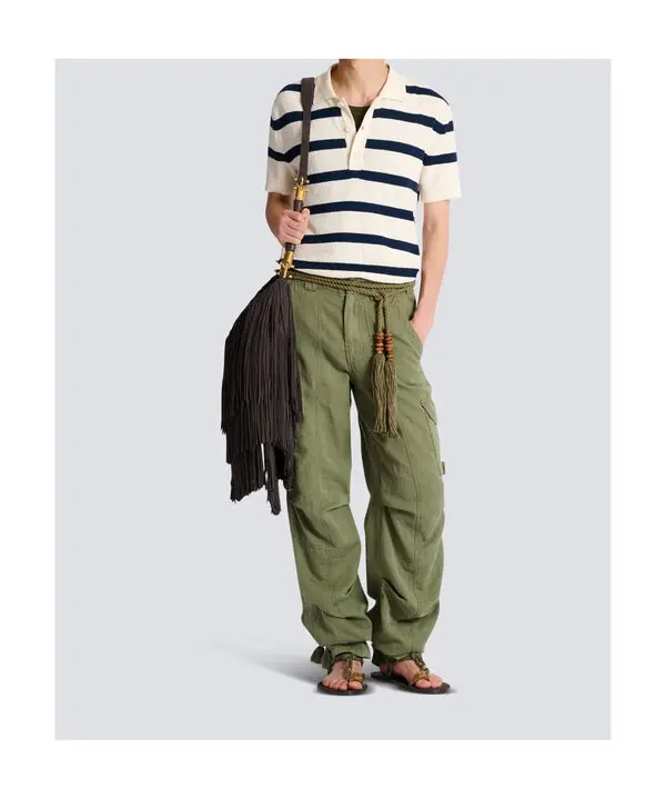 Balmain Stamp Cargo Pants - Green