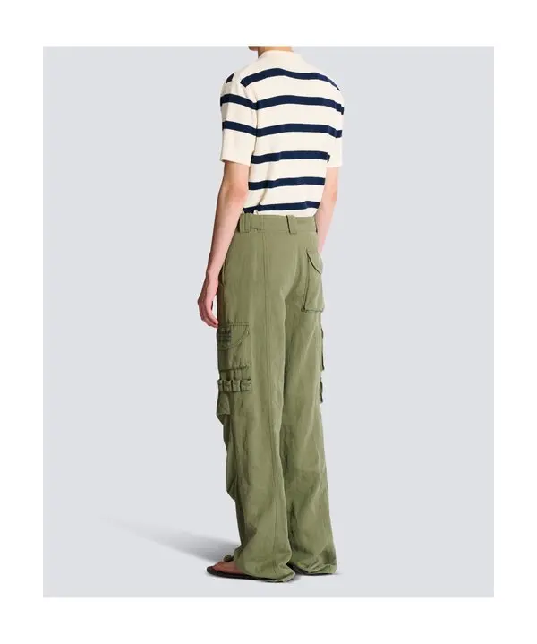 Balmain Stamp Cargo Pants - Green