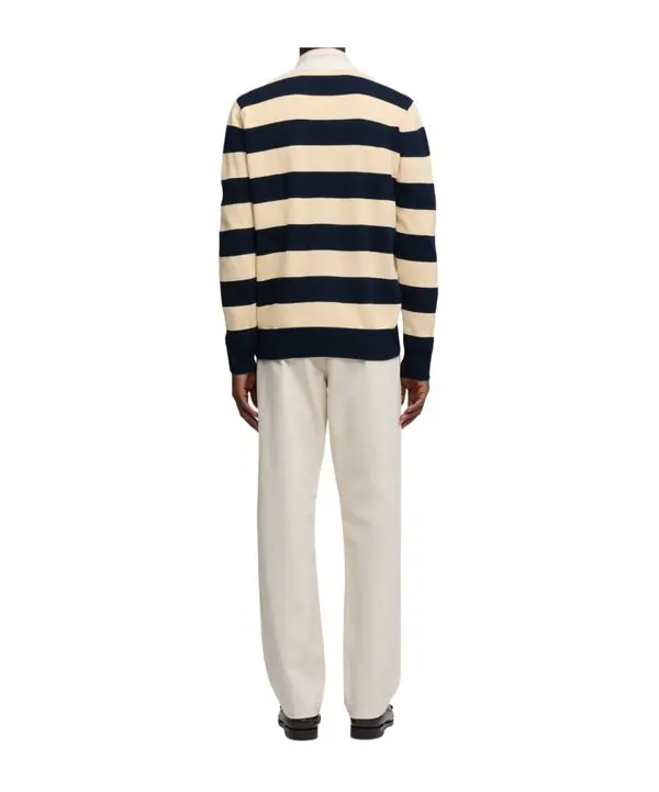 Aspesi Striped Knit Cardigan - Black