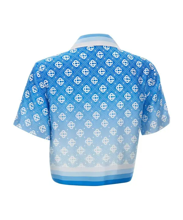 Casablanca Knotted Cropped Shirt