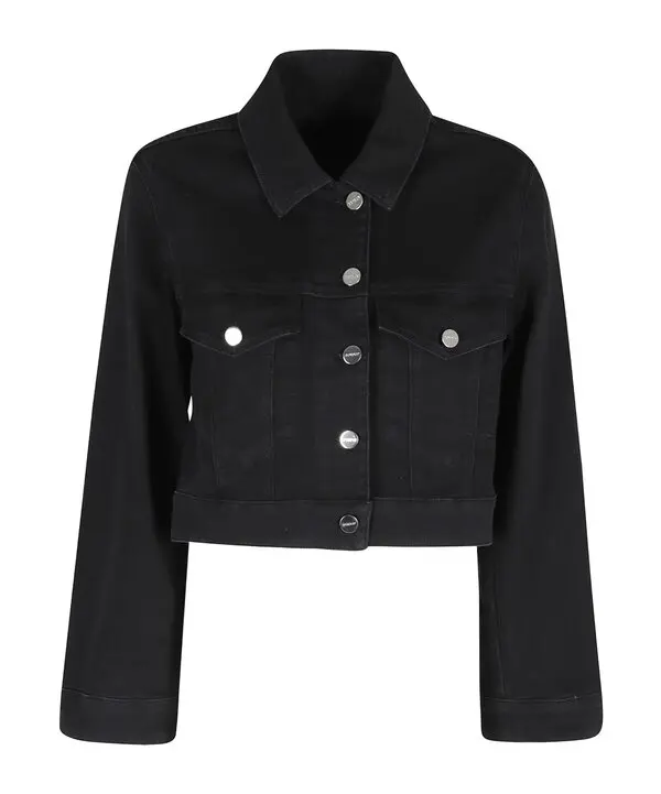DONDUP Long-sleeved Denim Jacket - Black