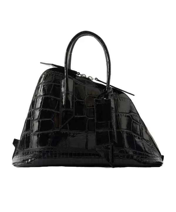 Attico Effect Leather Tote - Black
