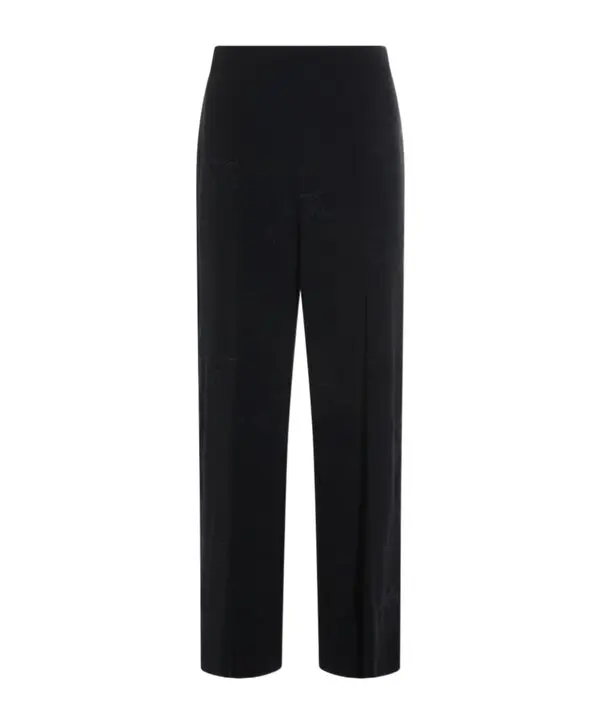 TWINSET Embroidered Wide Leg Trousers With Elasticated Waistband