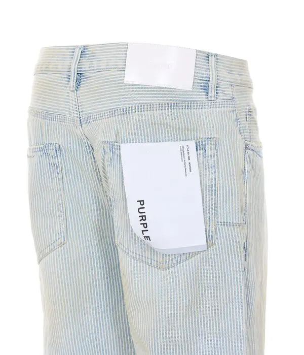 PURPLE BRAND Distressed Striped Jeans