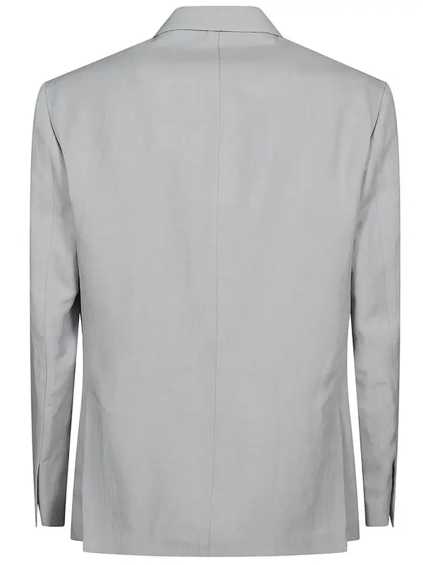 Eleventy Double-breasted Patch-pocket Blazer - Gray